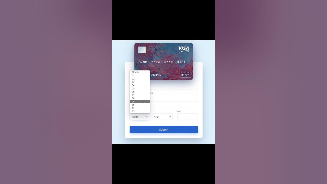 Payment page Using Javascript #programming #coding #animation #javascript #shorts - YouTube