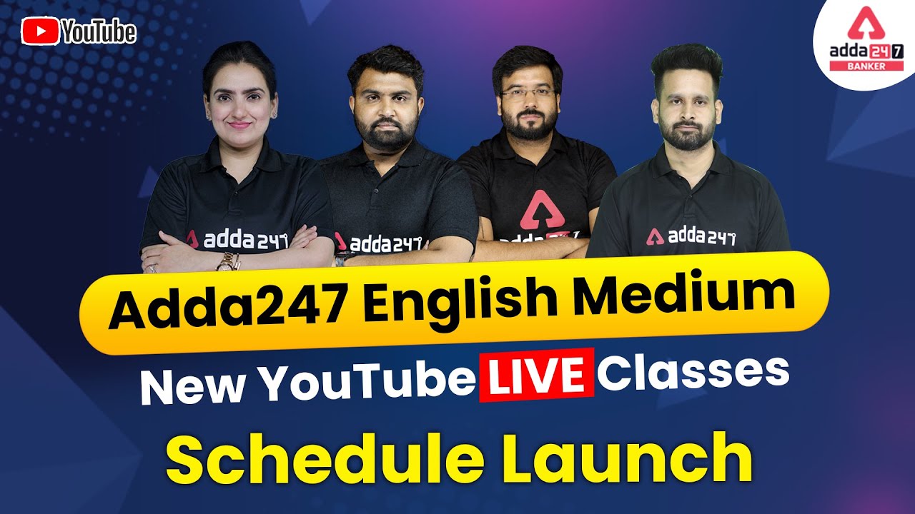 Adda247 English Medium New YouTube Live Classes Schedule Launch - YouTube
