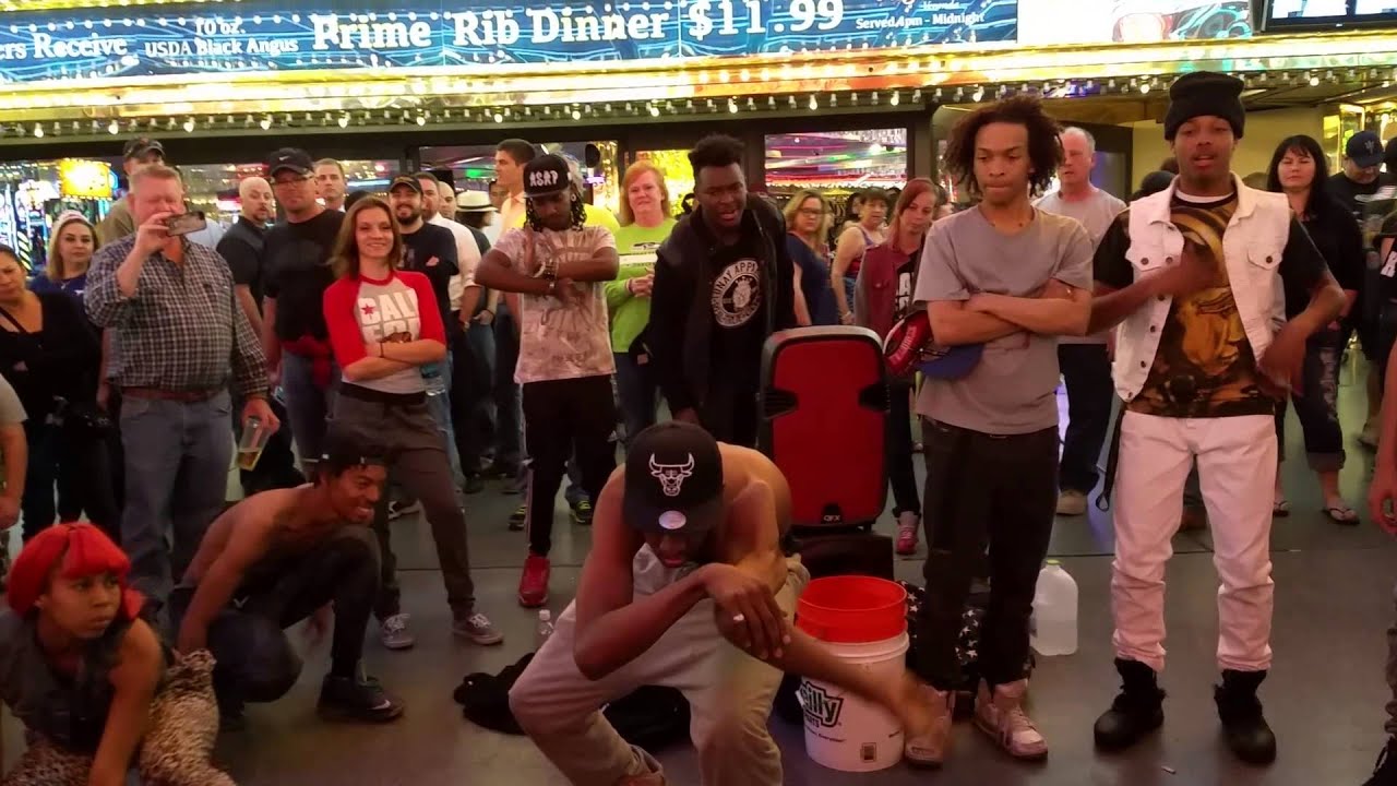 Bone breaker dancers on downtown Fremont Street - YouTube