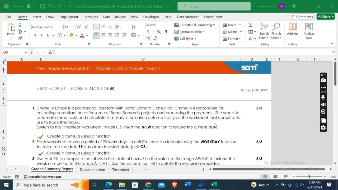 New Perspectives Excel 2019 | Module 3 End of Module Project 1 | Barrel Barnard Consulting - YouTube