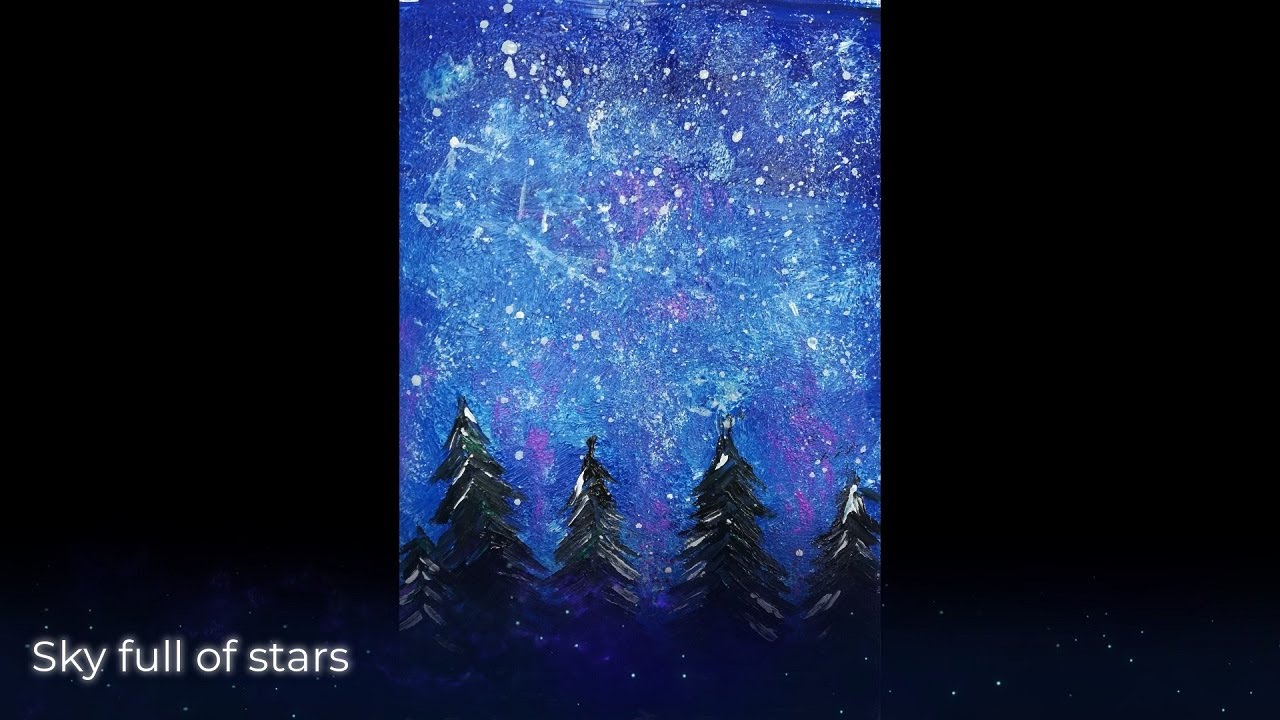 How to Draw Sky Full of Stars - Paint for Fun - YouTube
