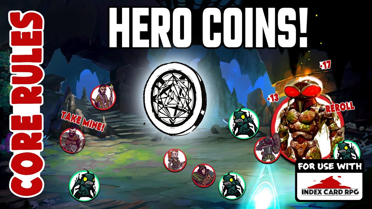 How Do HERO COINS Work in Index Card RPG? - YouTube