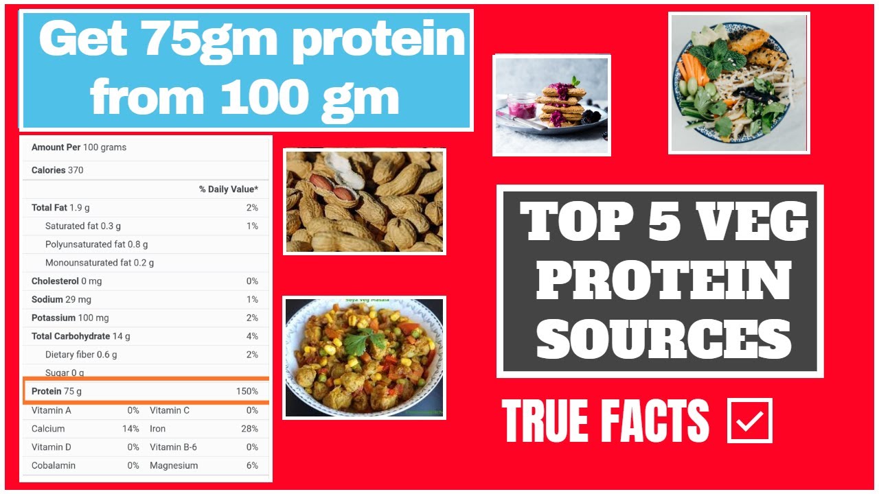 TOP 5 HIGH VEG PROTEIN SOURCE | GET 75GRM PROTEIN FROM ONE SOURCE| Low ...