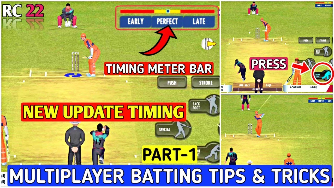 Rc 22 New Update Multiplayer Batting Tips And Tricks 🤩🔥 Rc 22 New