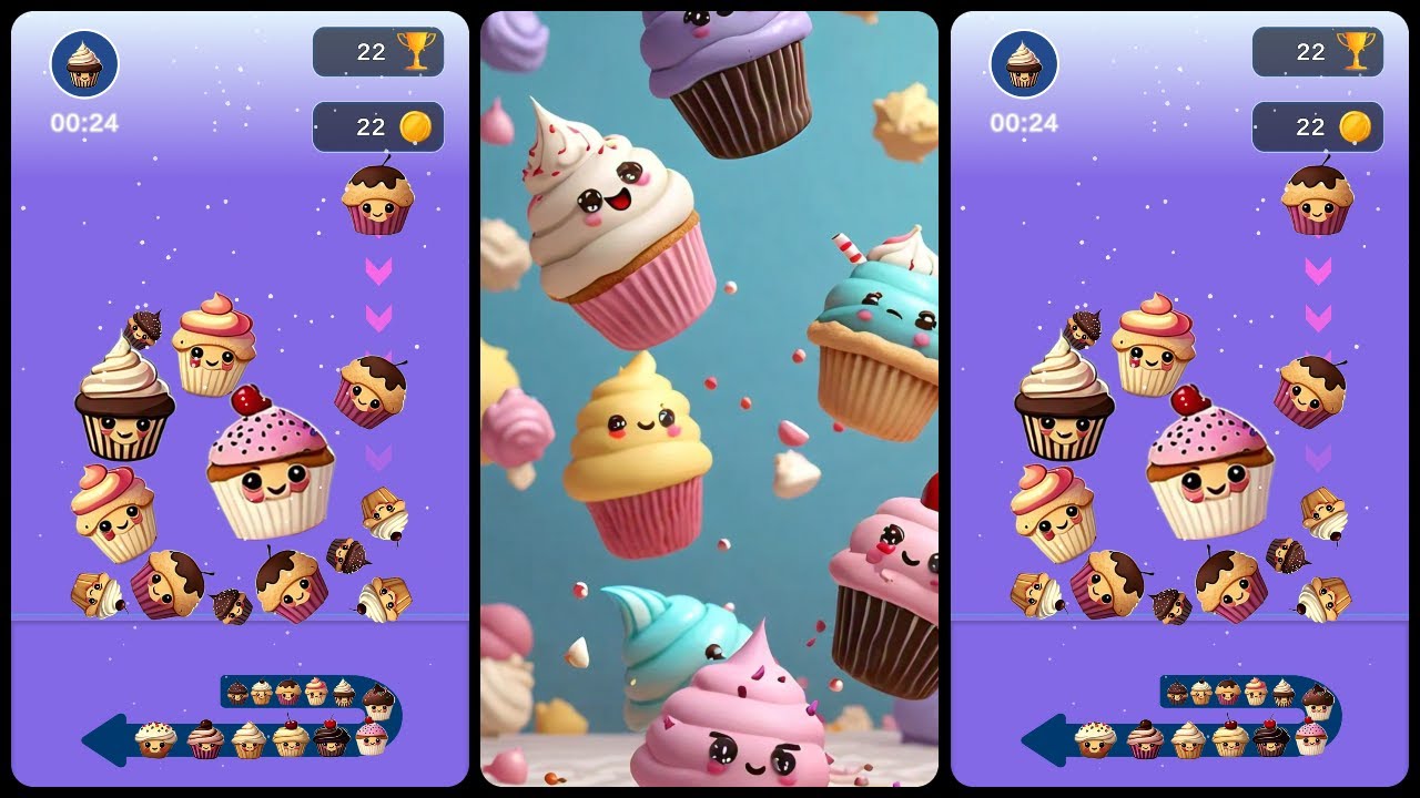 Merge Cup Cakes: Bakery Puzzle Gameplay Android Mobile - YouTube