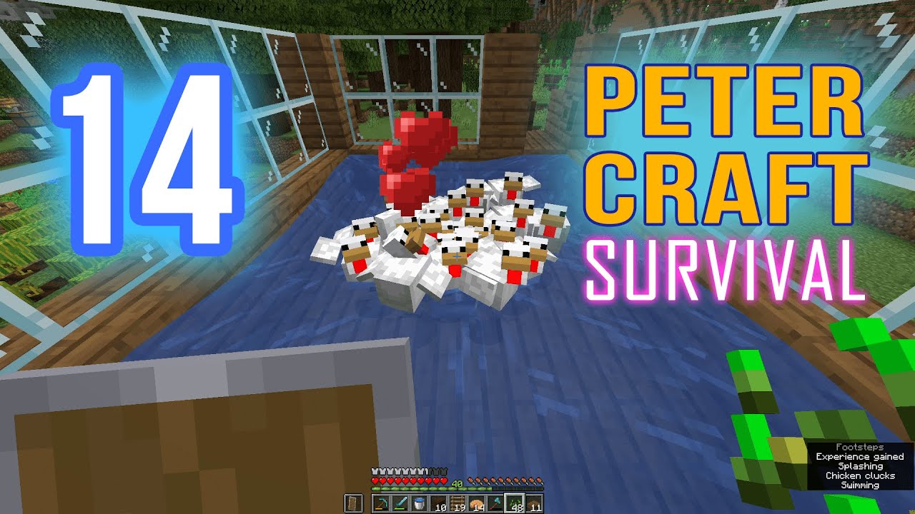 [14] Digging a Canal and Expanding our House -- PeterCraft Survival - YouTube