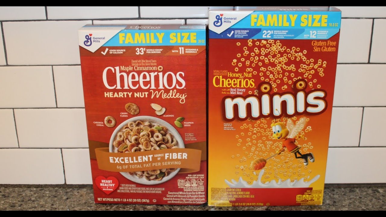 Maple Cinnamon Cheerios Hearty Nut Medley & Honey Nut Cheerios Minis ...