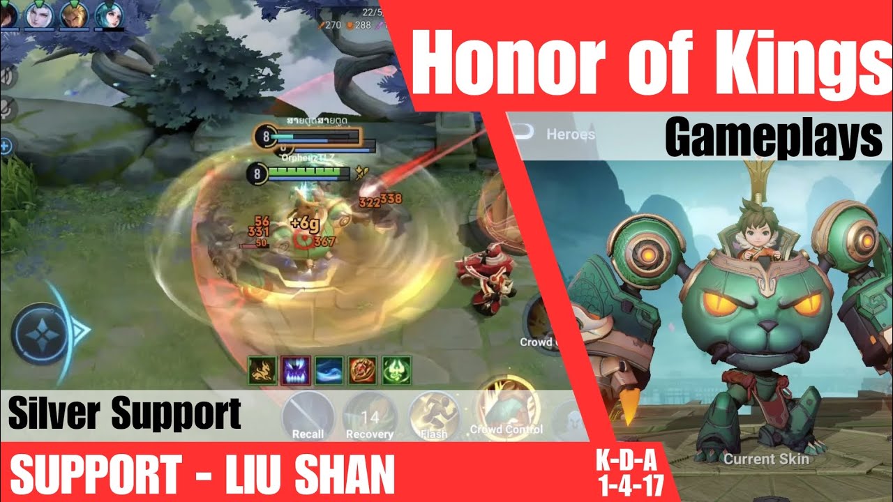 Honor of Kings - Lui Shan Silver Support | 1 Kill 17 Assist - YouTube