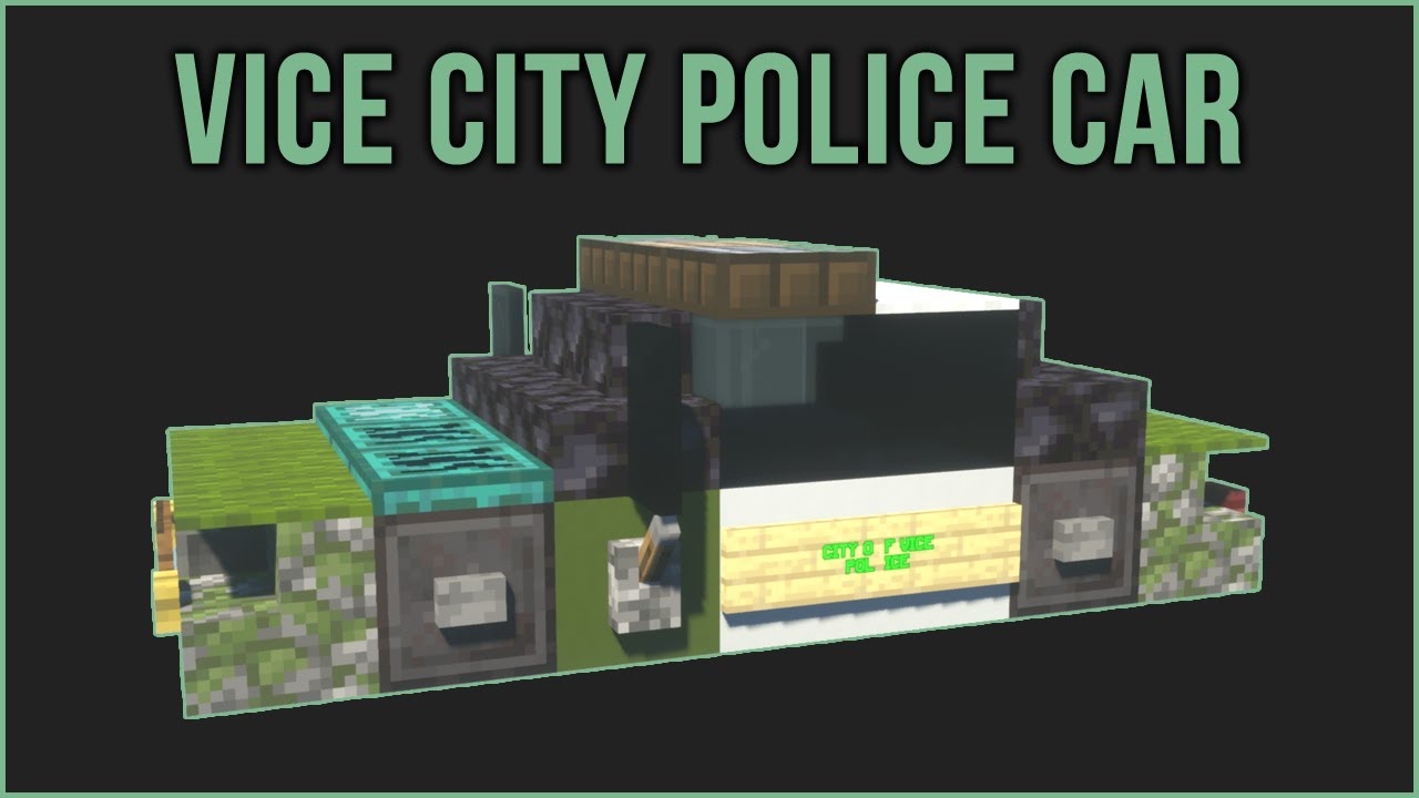 Minecraft Tutorial: How to Make an Vice City Police Car - YouTube