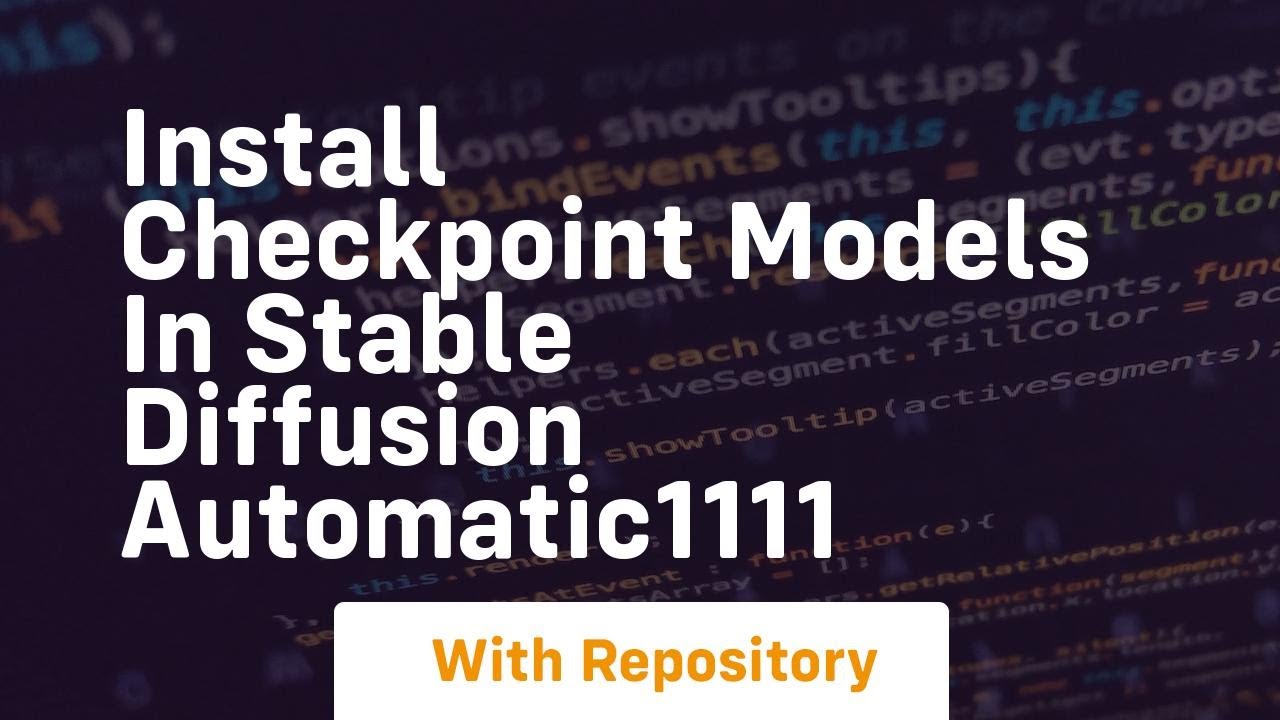 install checkpoint models in stable diffusion automatic1111 - YouTube