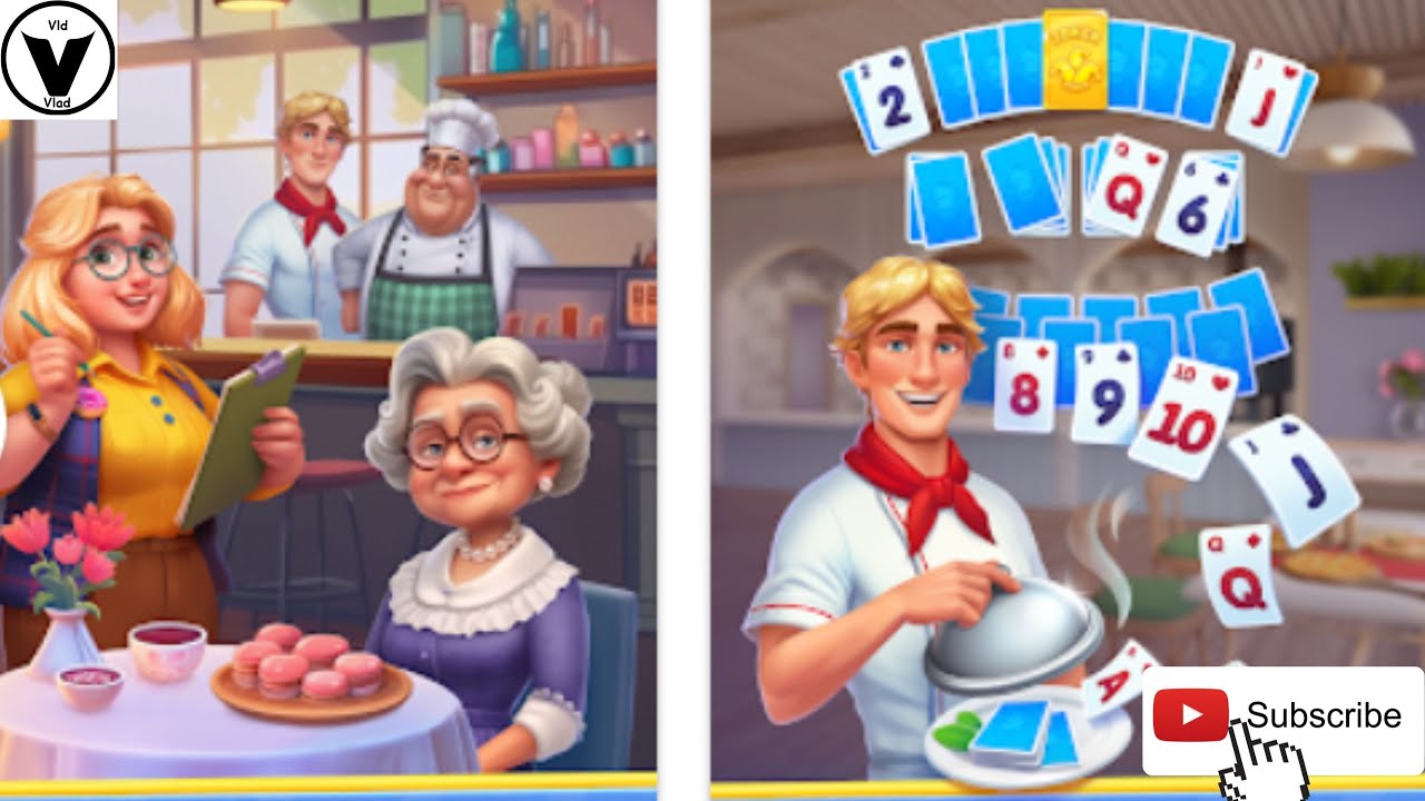 Solitaire Cafe Design & Decor Gameplay Android/iOS - YouTube