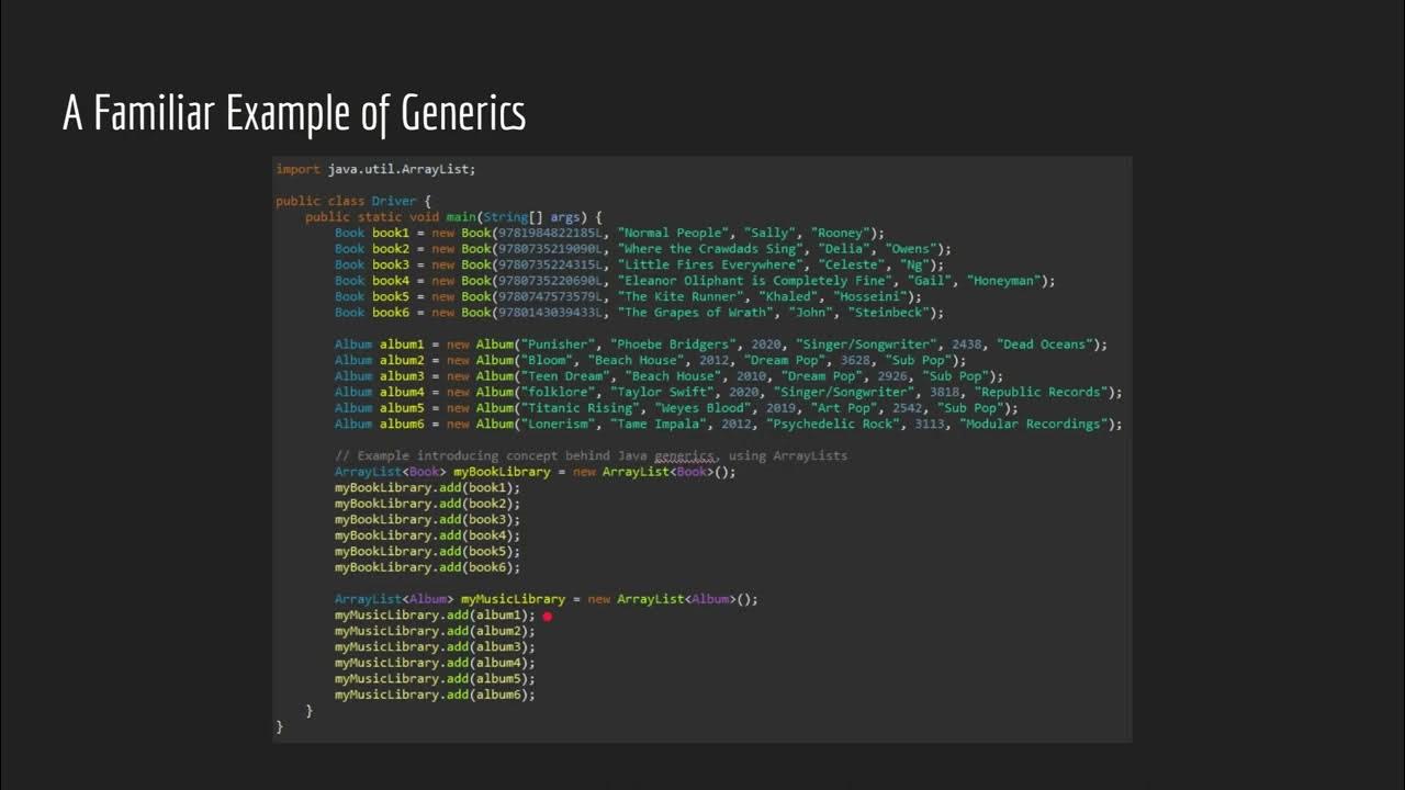 Java Generics | CSCE 314 Week In Review IX [Part III] (Spring 2023) - YouTube