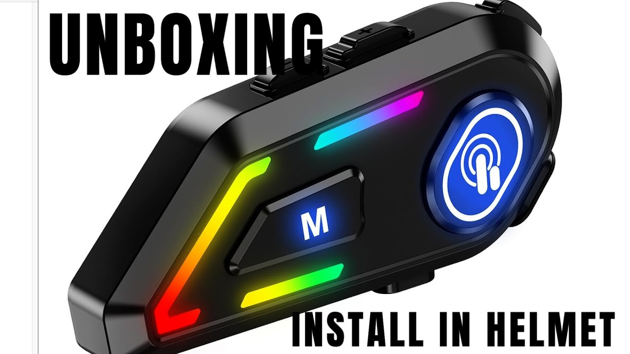 EDYELL Motorcycle Helmet Bluetooth Headset Review-UNBOXING - YouTube