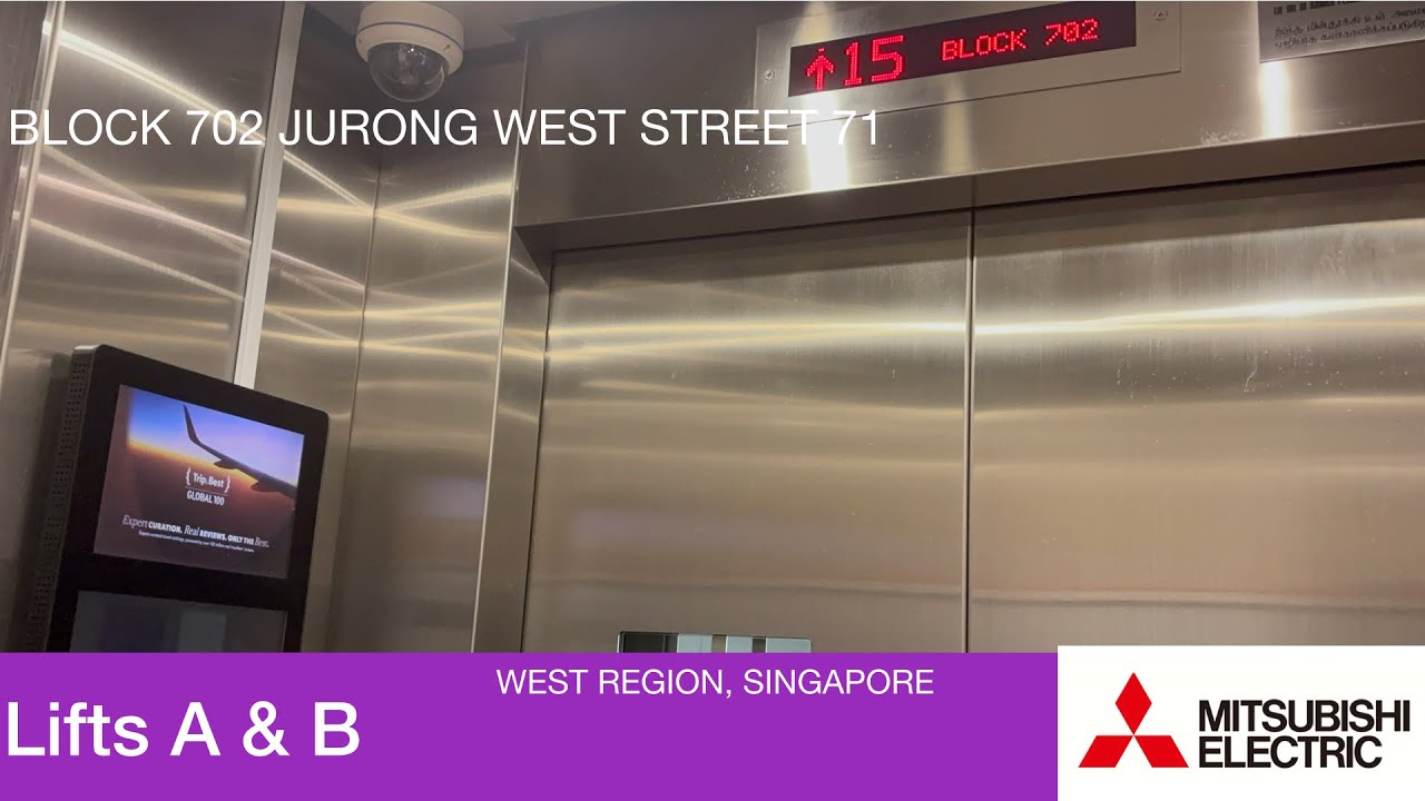 HDB Block 702 Jurong West || Mitsubishi Elevator - YouTube