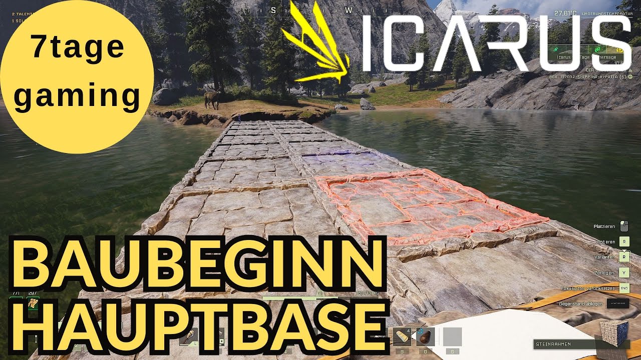 ICARUS MAP STYX 🏹 6: Baubeginn der Hauptbase mit viel Fleiß - YouTube