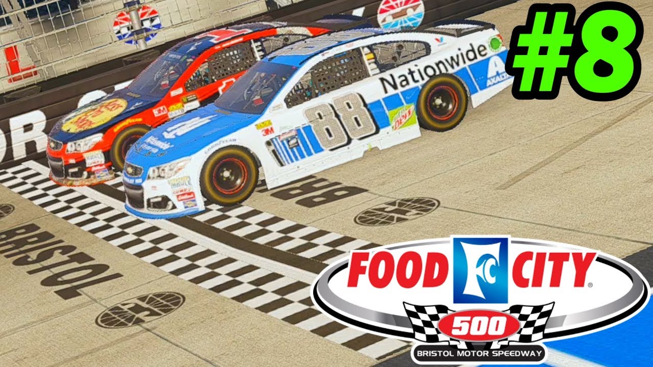 TIRE BLOWOUT DECIDES THE RACE [Bristol -- NASCAR Heat 2 Cup Series 8/36 ...