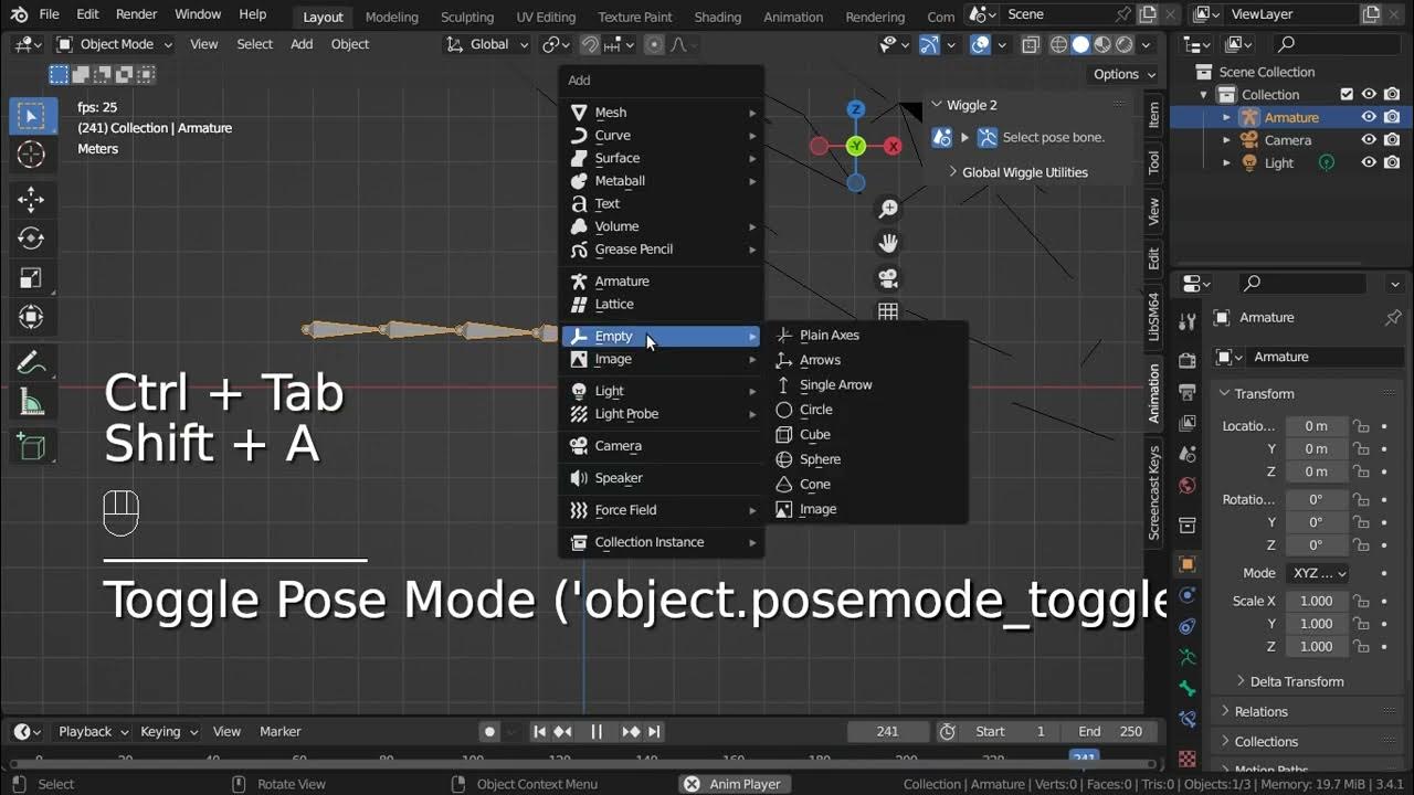 Wiggle 2 - Blender Addon (Wiggle Bones) - Pinning Feature - YouTube