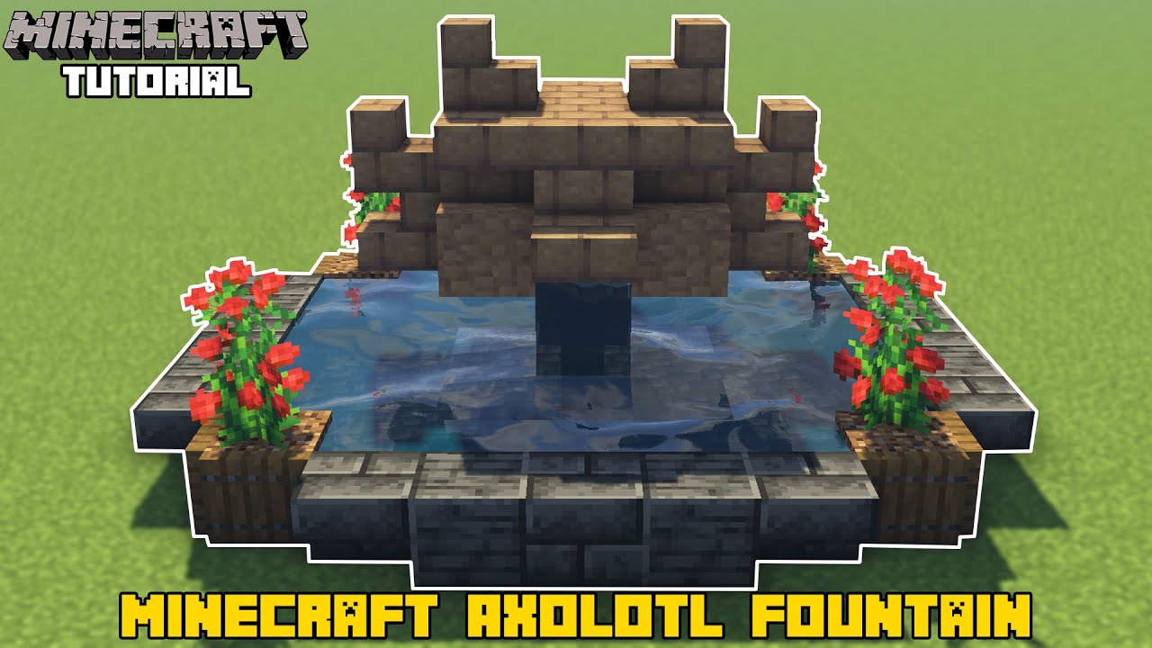 Minecraft Aksolotl Fışkiye ( Çeşme ) Nasıl Yapılır ? l Minecraft : How ...