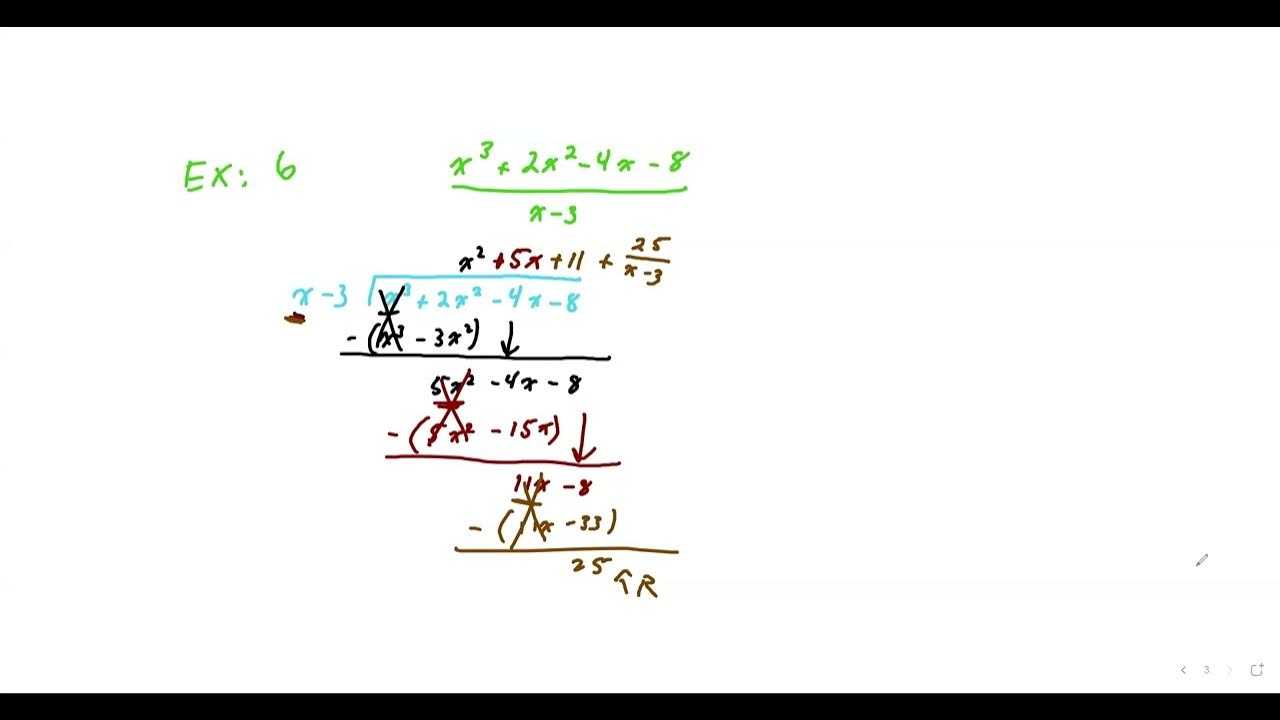 Pre-Cal 5.2 Polynomial Division and the Division Algorithm - YouTube