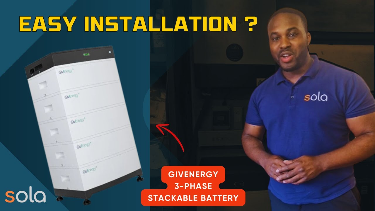 Givenergy 3-phase stackable battery installation - YouTube