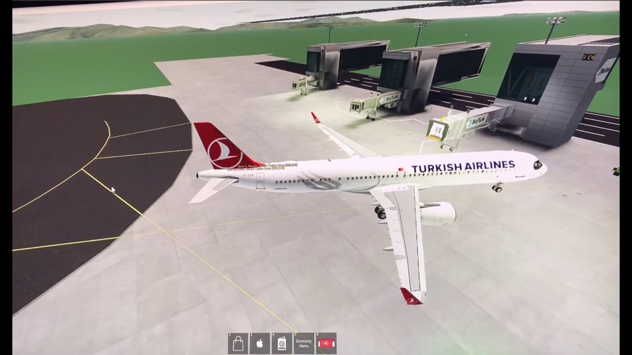 Roblox airline flight|Turkish Airlines|Airbus A321 - YouTube