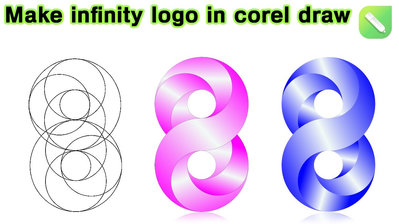 How to make infinity logo CorelDraw ? infinity design in Corel draw ...
