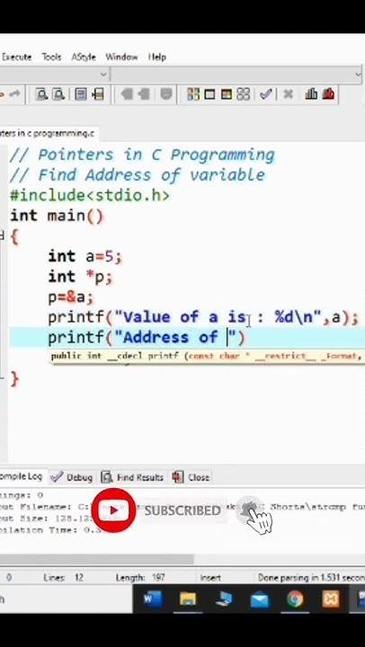 #87 Pointers in C Programming | C Programming #shorts #pointers - YouTube