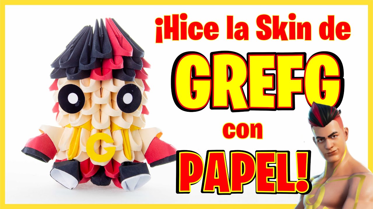 🔴 Cómo Hacer la SKIN de GREFG ⚡ de ORIGAMI 3d FORTNITE Tutorial Paso a ...