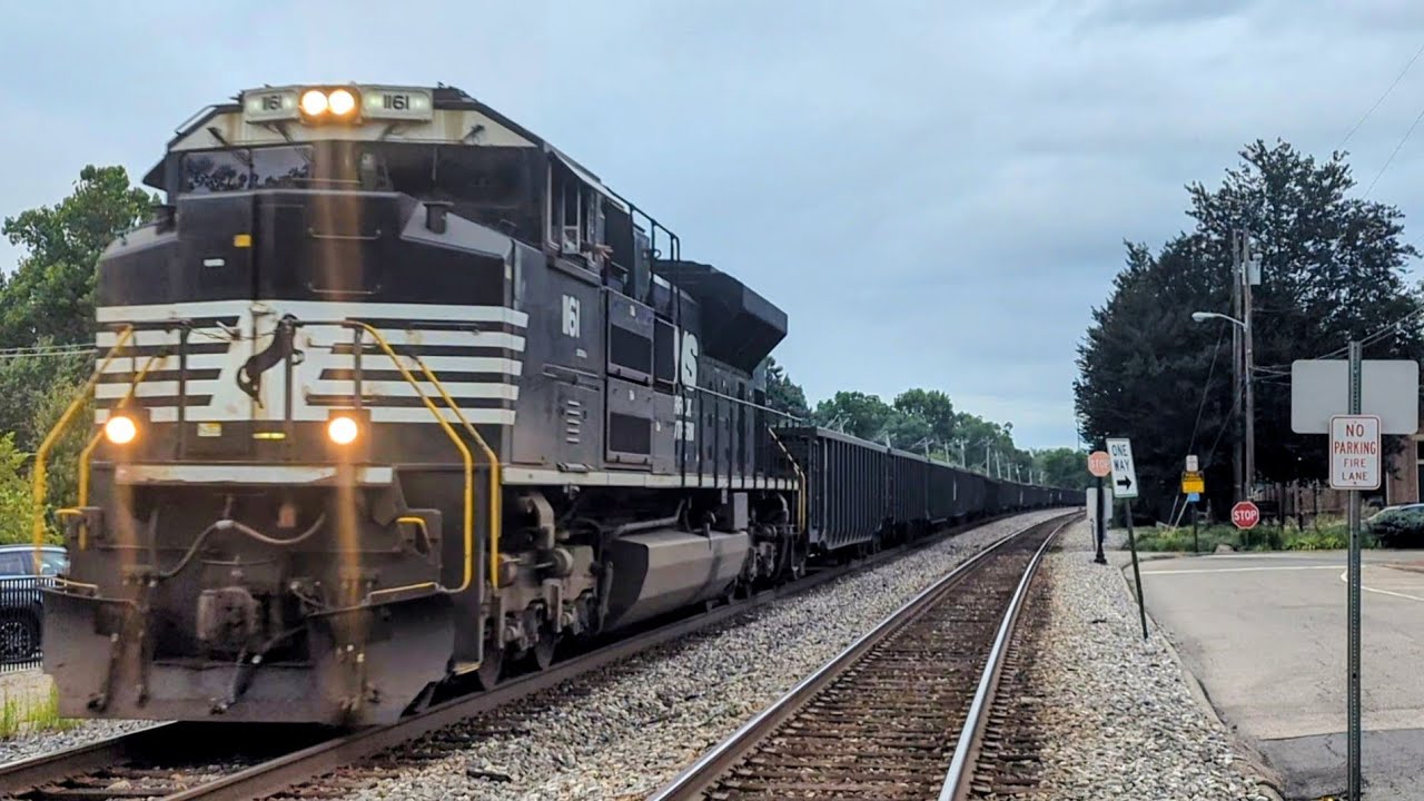 Northbound NS 61C with EOT DPU on track two - YouTube