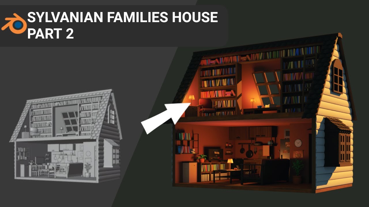 Sylvanian Families House in Blender 3.2 - 3D Modeling Process Part 2 ...