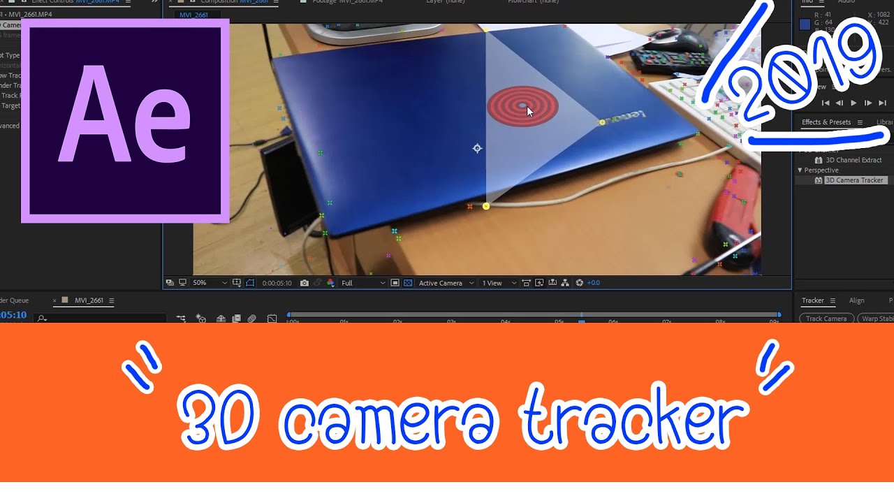 การใช้ 3D camera tracker : After Effect - YouTube