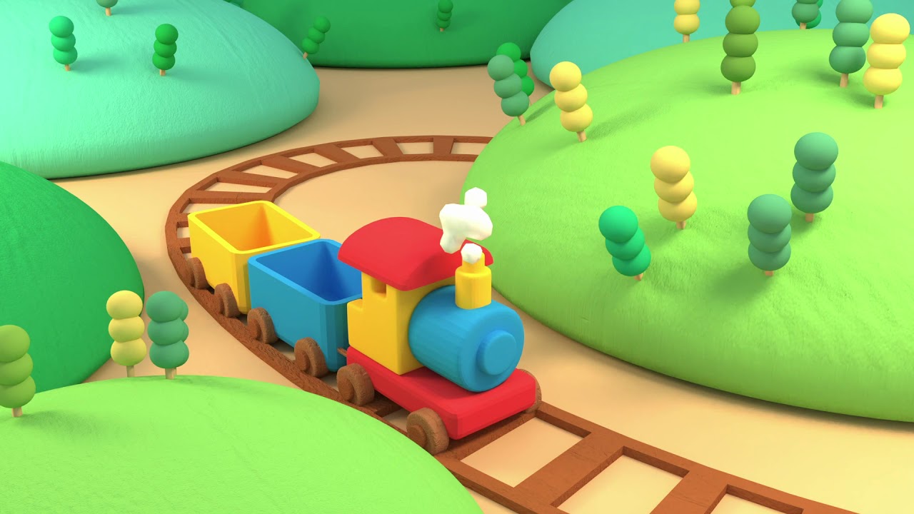 Canción para dormir y relajar bebés y niños, con animación de un tren ...