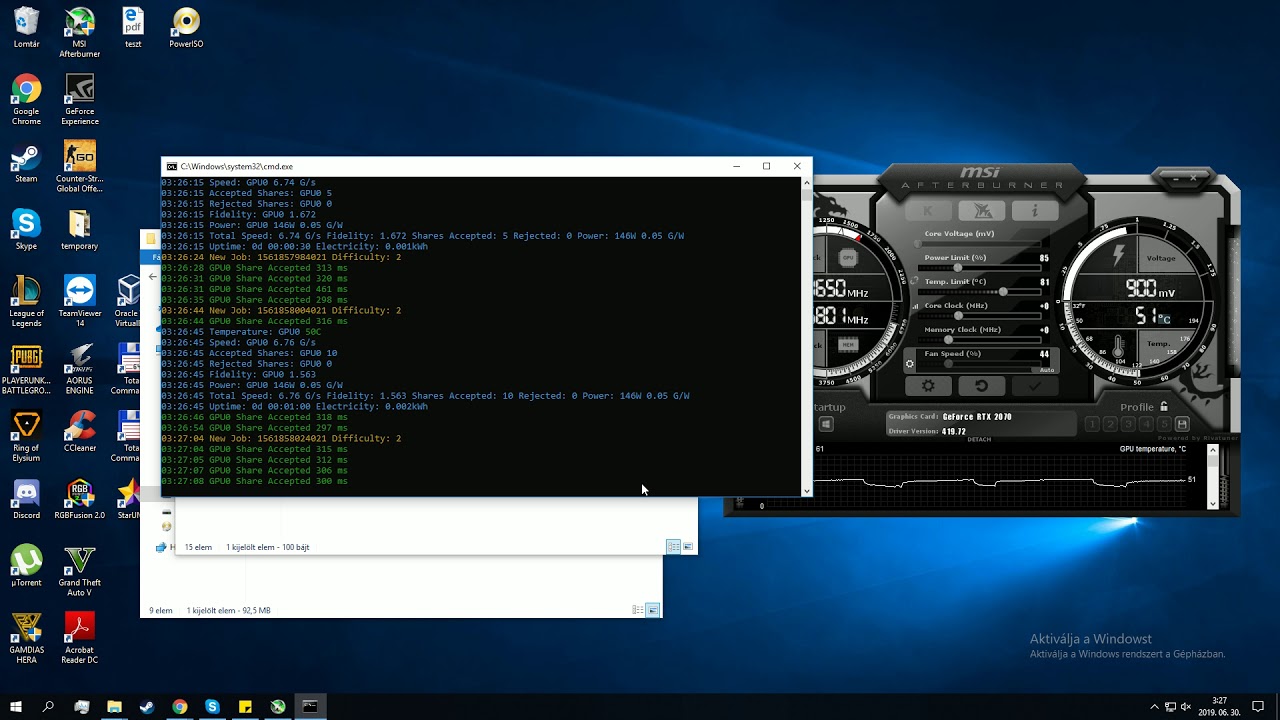 ️RTX 2070 GRIN29 Mining Hashrate | Cuckaroo 29 Algorithm Mining Speed ...