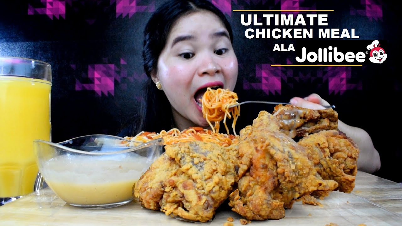JOLLIBEE MUKBANG | ULTIMATE CHICKEN MEAL | JOLLIBEE CRAVINGS | JOLLIBE ...