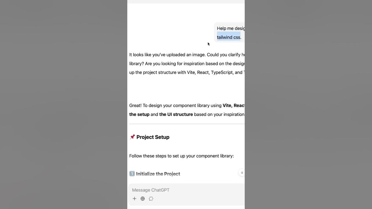 Using AI to setup and build component library in react. #chatgpt #coding #reactfrontend #reactjs ...
