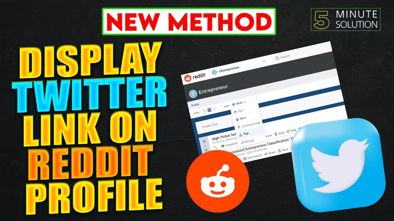 How to display Twitter link on Reddit profile 2024 - YouTube