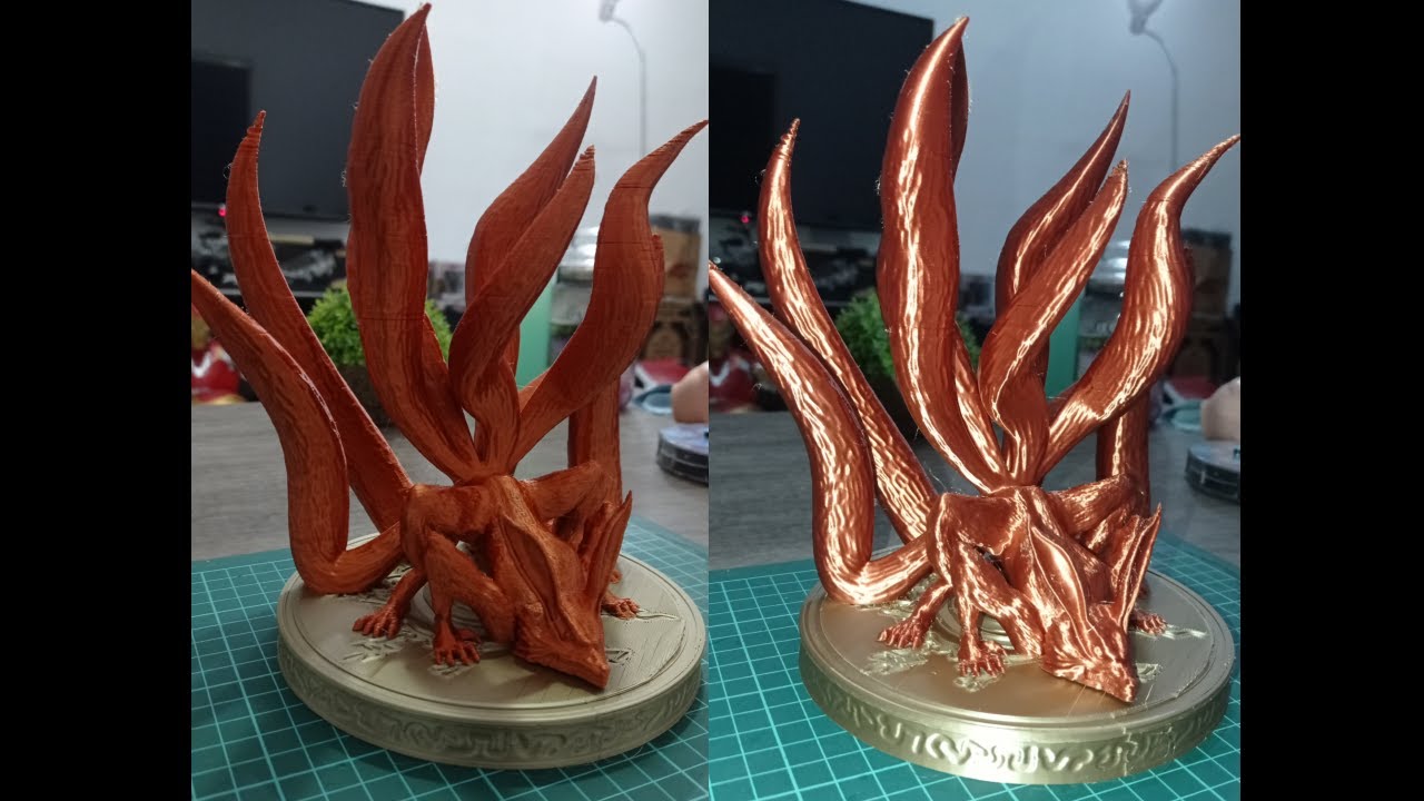 3D Printed Kurama (9 Tailed Demon Fox from Naruto) - YouTube