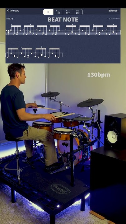 3 OVER 4 LIMB POLYRHYTHM | 110bpm | 130bpm - YouTube