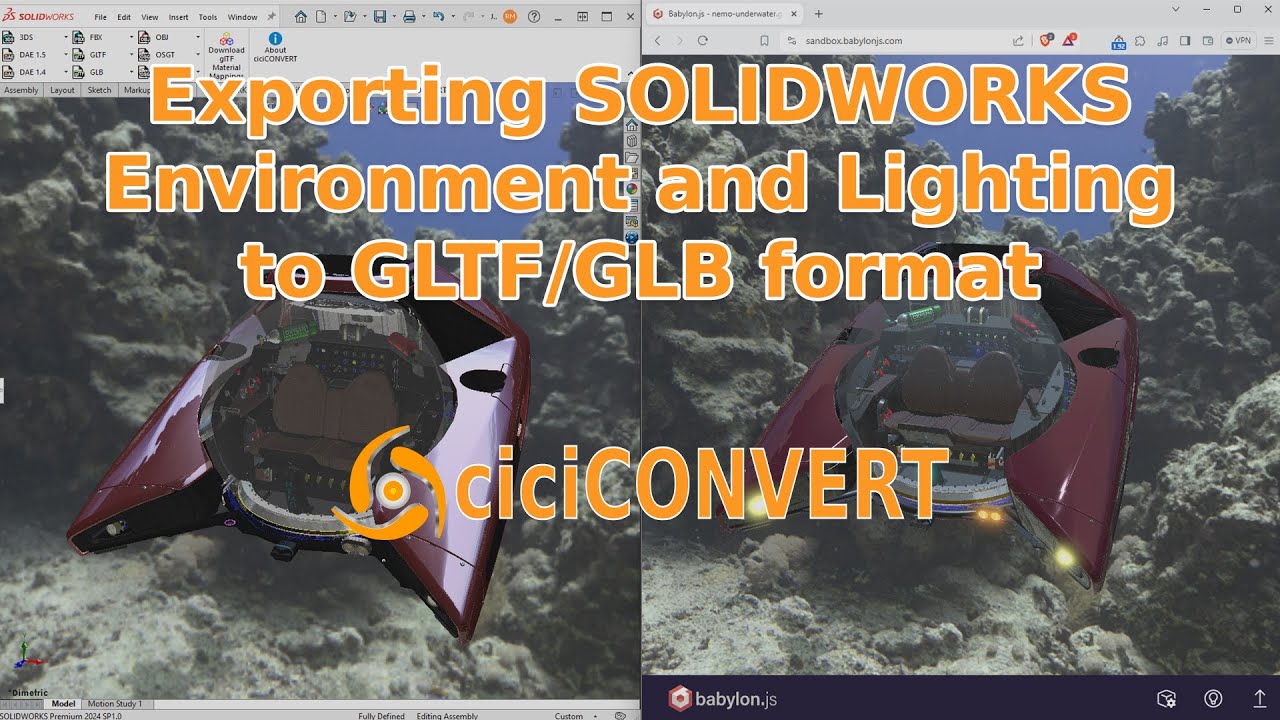 Exporting SOLIDWORKS Environment and Lighting | ciciCONVERT - YouTube