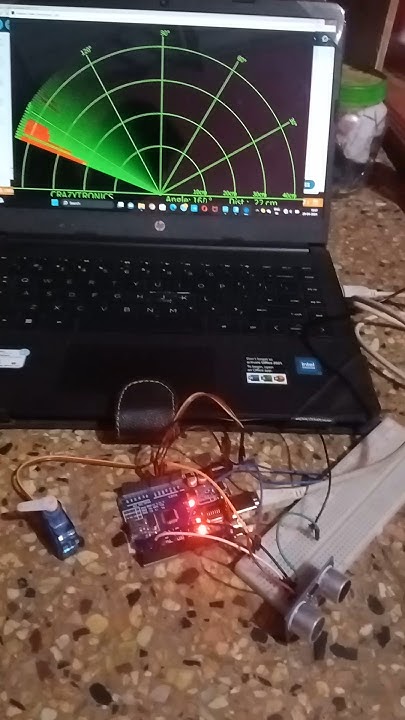 radar system ultrasonic sensor and Arduino servo motor - YouTube