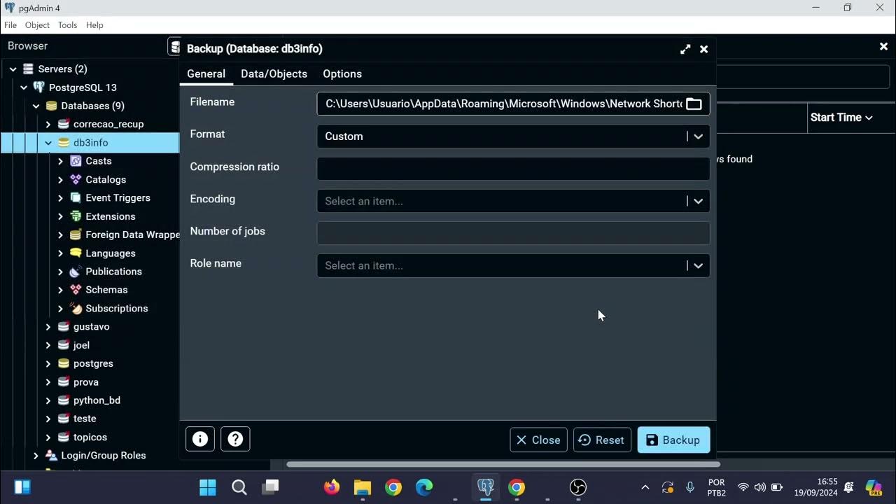 Backup Restore PostgreSQL PgAdmin4 - YouTube