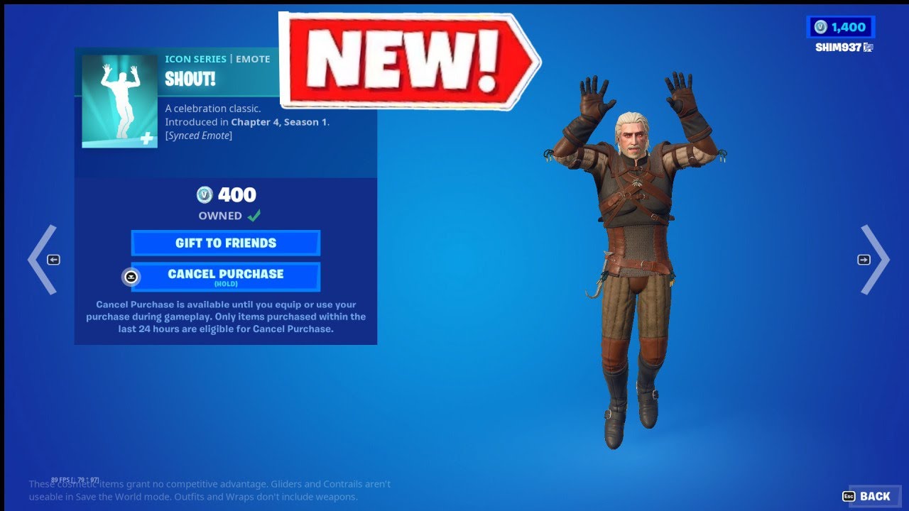 *NEW* SHOUT! EMOTE (Fortnite Item Shop) - YouTube