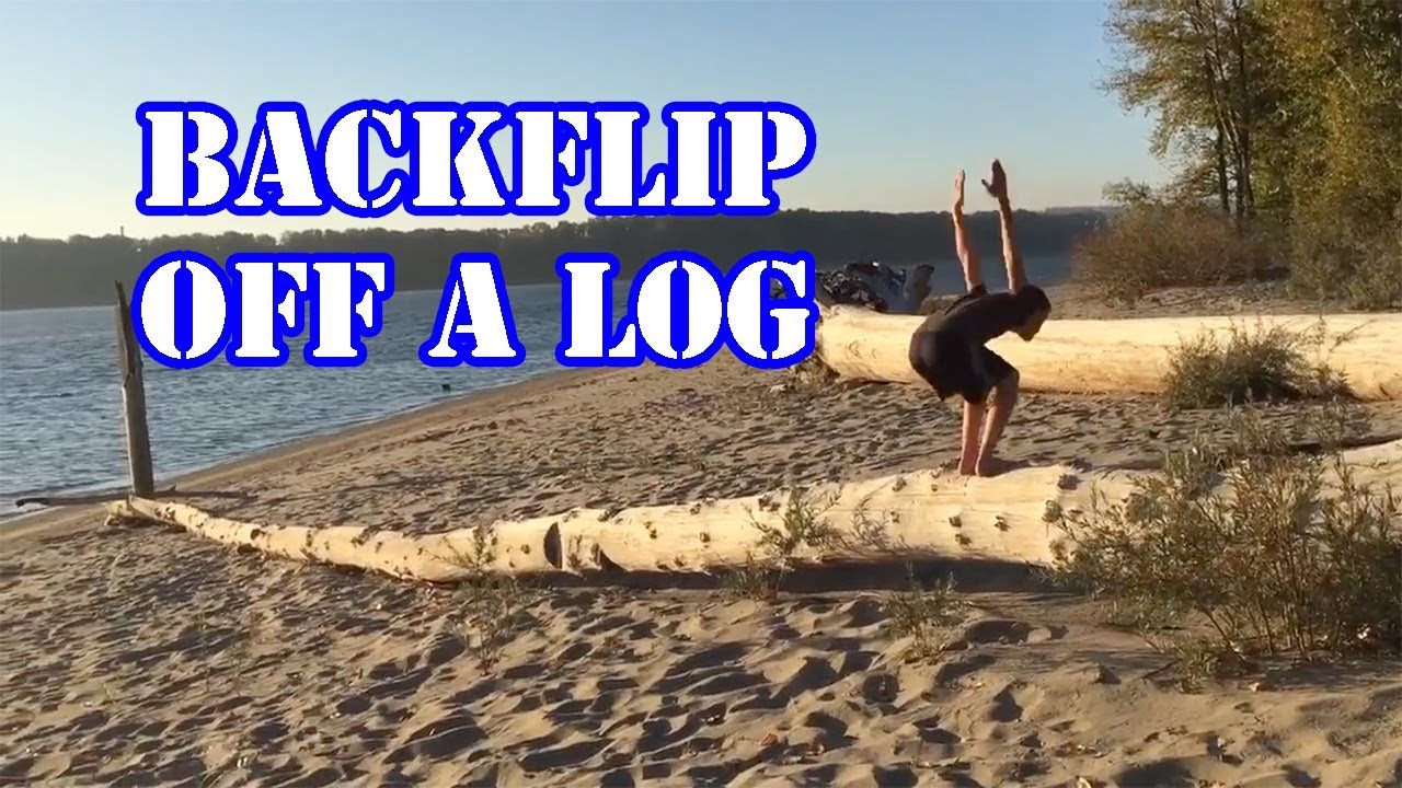 Flips on The Beach *BACKFLIP OFF A LOG* - YouTube