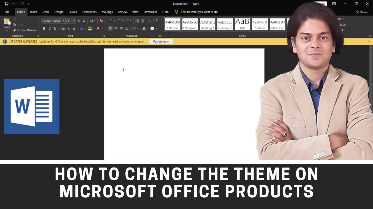 How To Change The Theme On Microsoft Office Products | Microsoft office ...