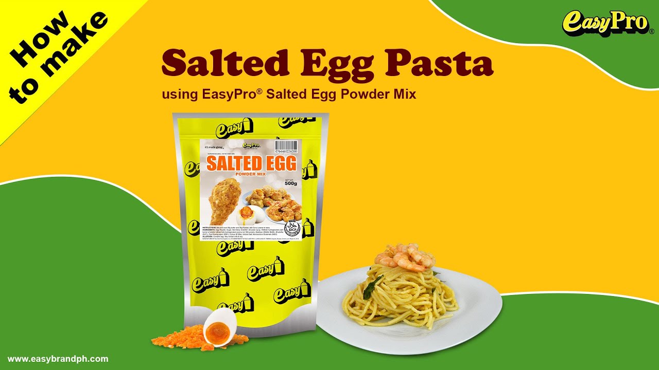 Salted Egg Pasta using EasyPro® Salted Egg Powder Mix - YouTube