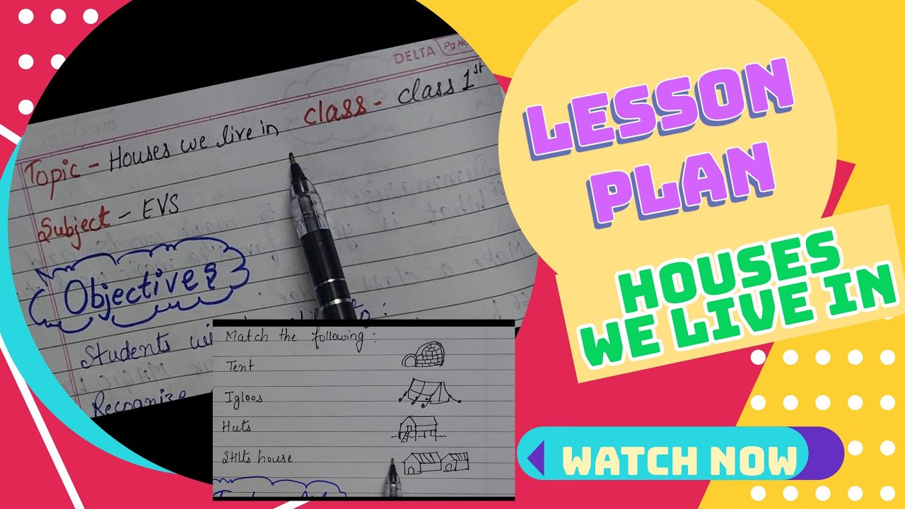Houses we live in | EVS Lesson Plan for Primary Classes |Lesson plan ...