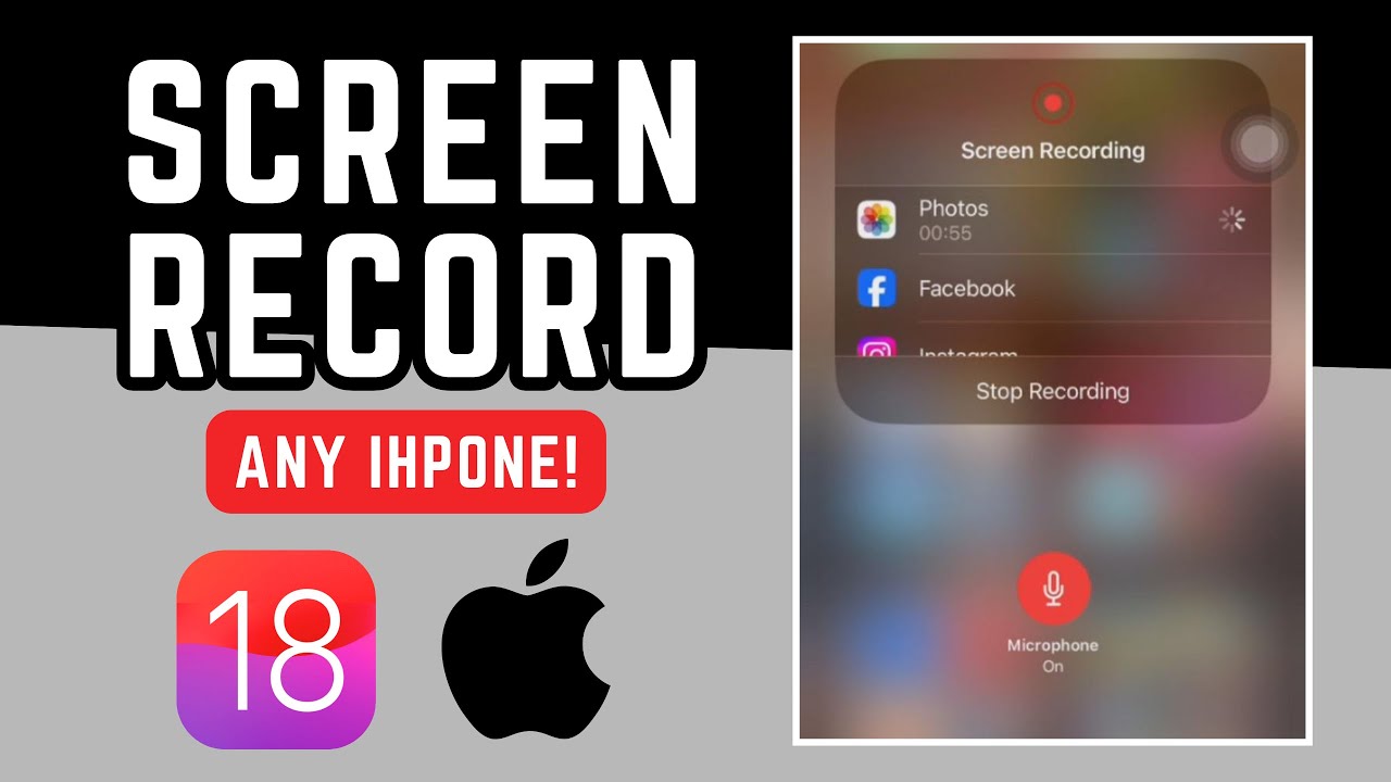 How to Screen Record on ANY iPhone - YouTube