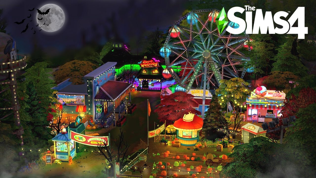Fall Boba/Thrift Pumpkin Carnival!🎃🎡|The Sims 4 | Speed Build - YouTube