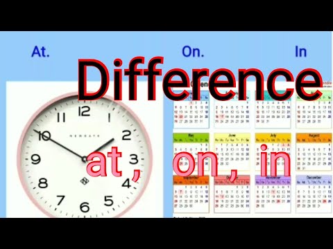 at, on, in preposition |difference, use of at , on, in preposition ...
