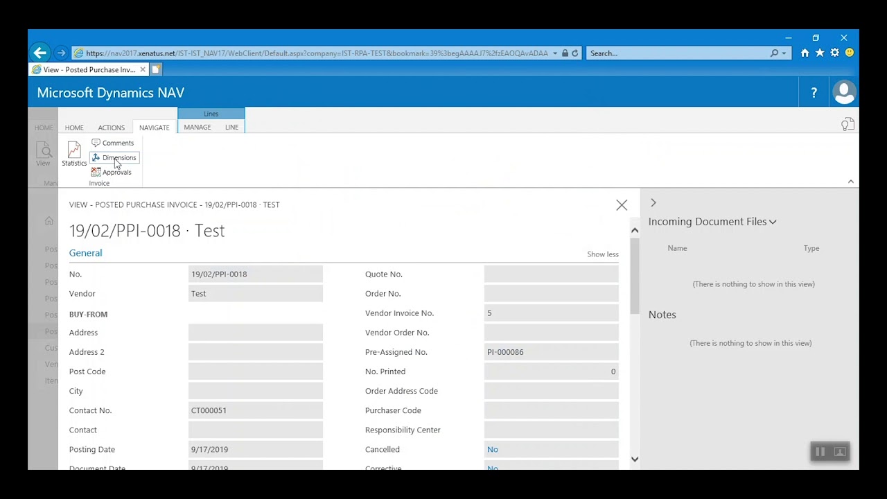 UIPath RPA Demo - Accounting and Finance for Microsoft NAV - YouTube